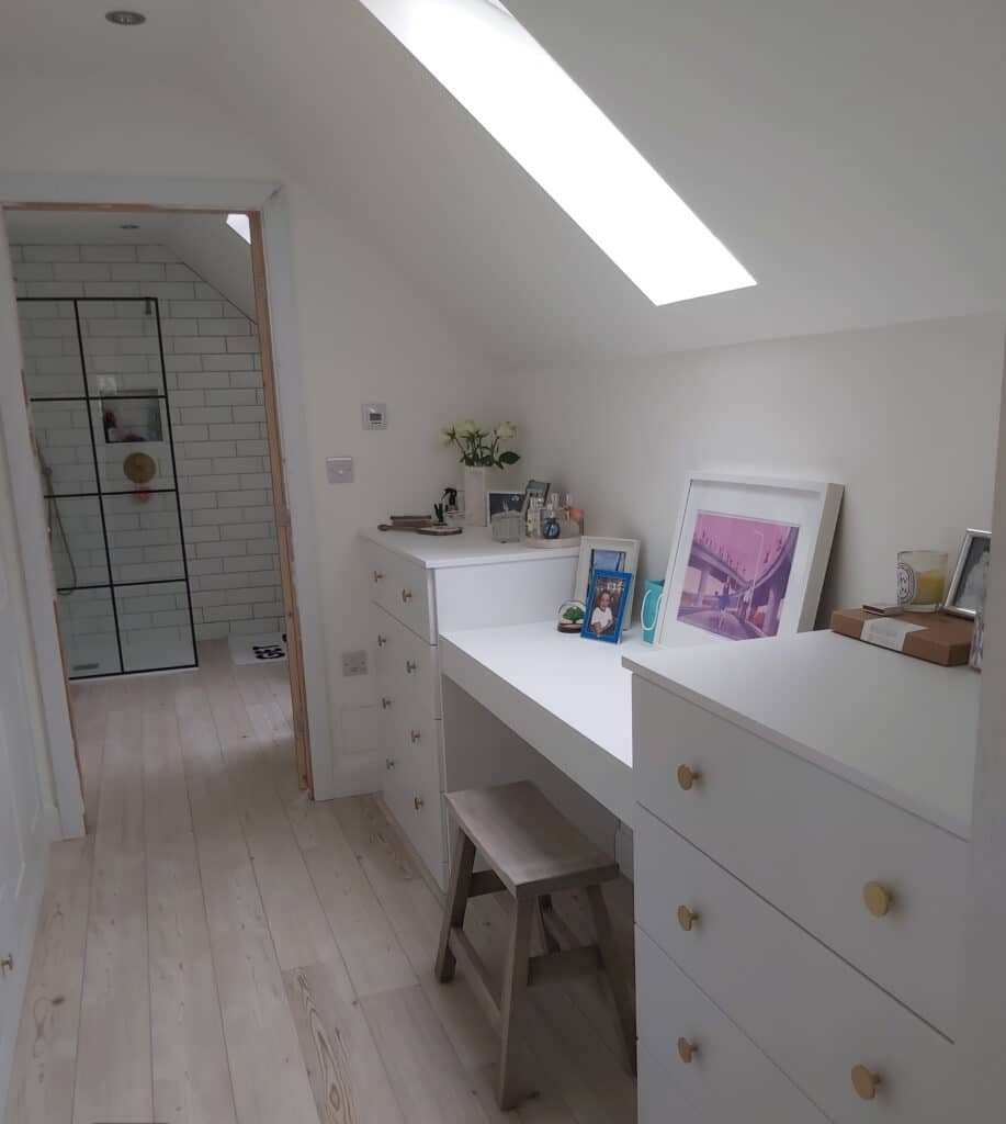 MY fitted furniture dressing area maximising storage on the landing ...